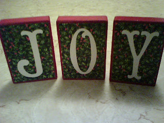 Welcome To: JOY wood blocks I cut, painted, and vinyled