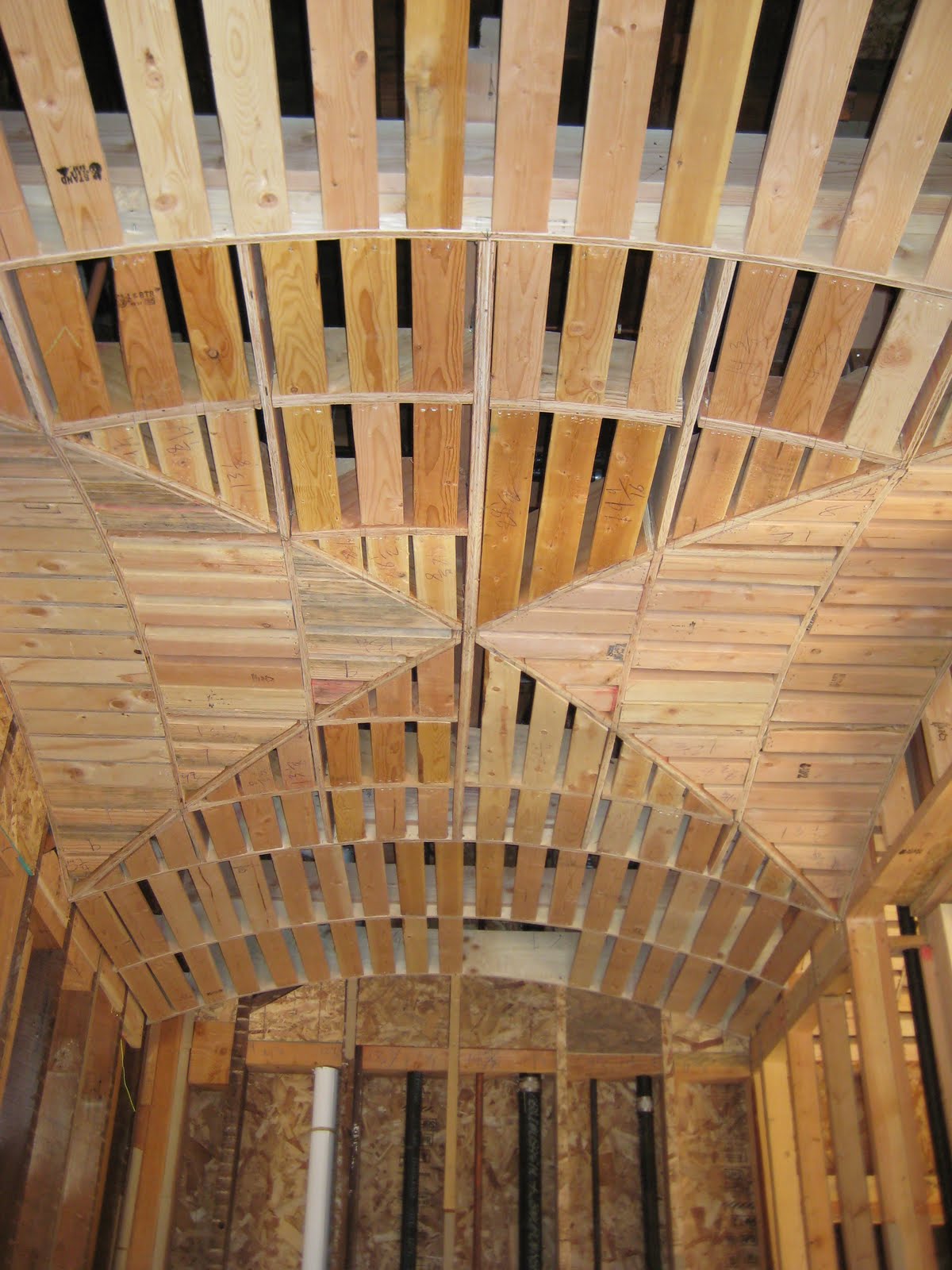 McDonald Mansion, Santa Rosa, CA: FRAMING FOR ARTISTIC CEILINGS