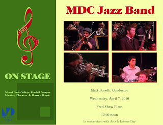 MTD OnStage Newsletter: MDC Jazz Band