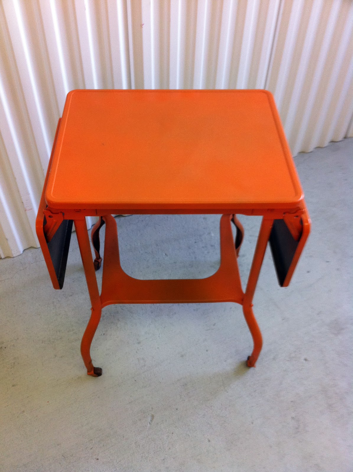 junk2funk: Vintage Industrial Metal Drop Leaf Table