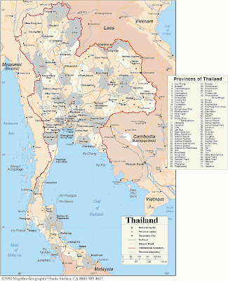 ThaiLand: Map of Thailand