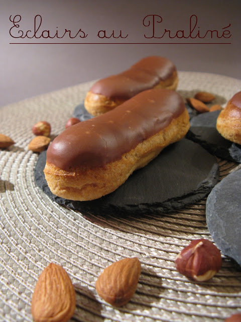 J'en reprendrai bien un bout...: Eclairs au Praliné
