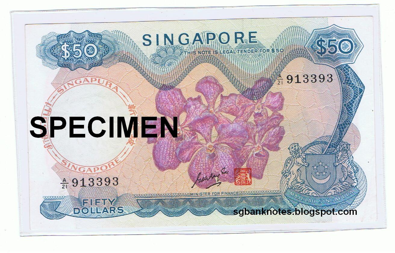 nut's Singapore Banknotes Collection: Singapore Orchid Series 50 ...