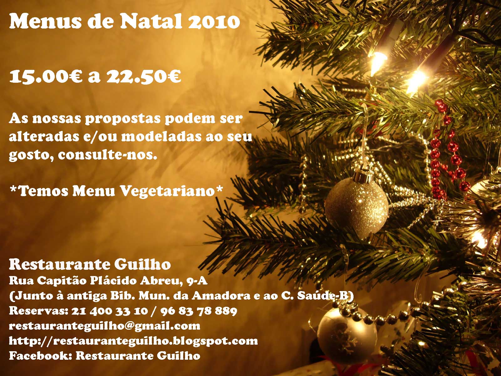 Restaurante Guilho: Menus de Natal 2010