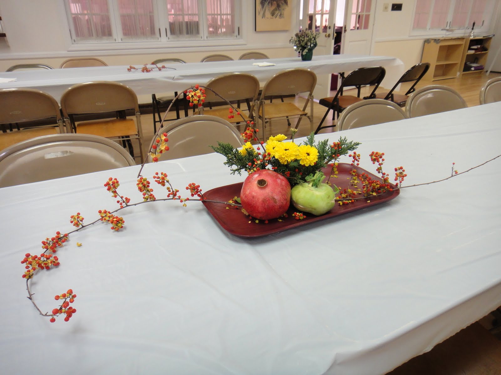 Flowers,Ikebana and I: Thanksgiving Dinner at Church