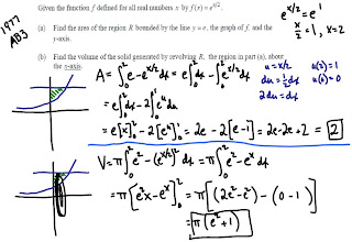 Randolph H.S. AP Calculus BC 09: Solutions for Area and Volume Problem Sets