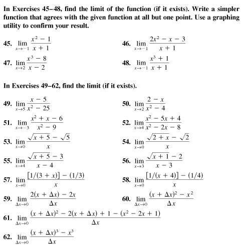 RHS AP Calc BC 2010-11: Limits - Algebraically