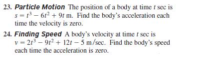 RHS AP Calc BC 2010-11: Rectilinear Motion