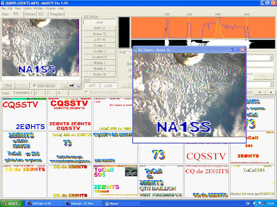 NA1SS Working Multiple Contacts and Sending SSTV Images Of The Earth