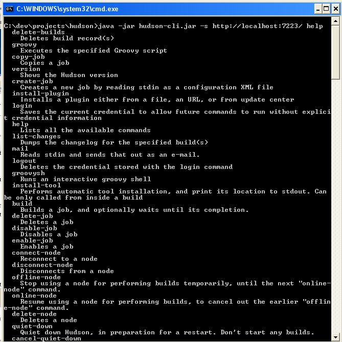 Hudson CLI and Remote API_hudson.cli.client.messages-CSDN博客