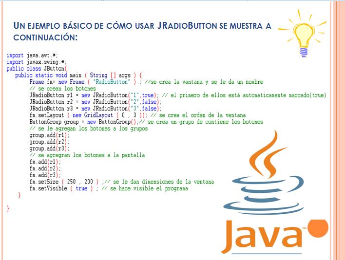 Tutorías De Java Jradiobutton Y Jmenu Tutorial
