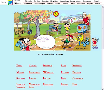 Blog do XANDRO: Site N°4-Portal Turma da Mônica!