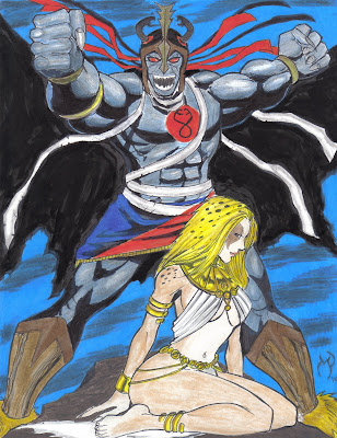 The Art of Michael Powell: 269: Mumm-Ra and Cheetara (COLORS)