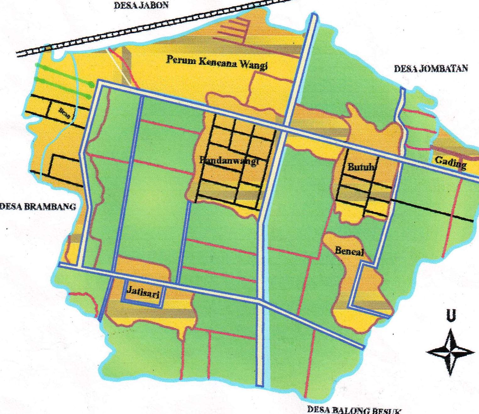 desa pandanwangi: PETA DESA PANDANWANGI