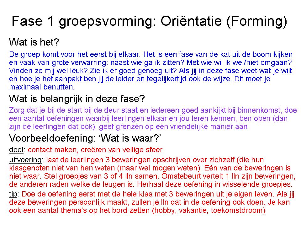 KNAPLASTIG: Groepsvorming 1: Forming (oriëntatie)