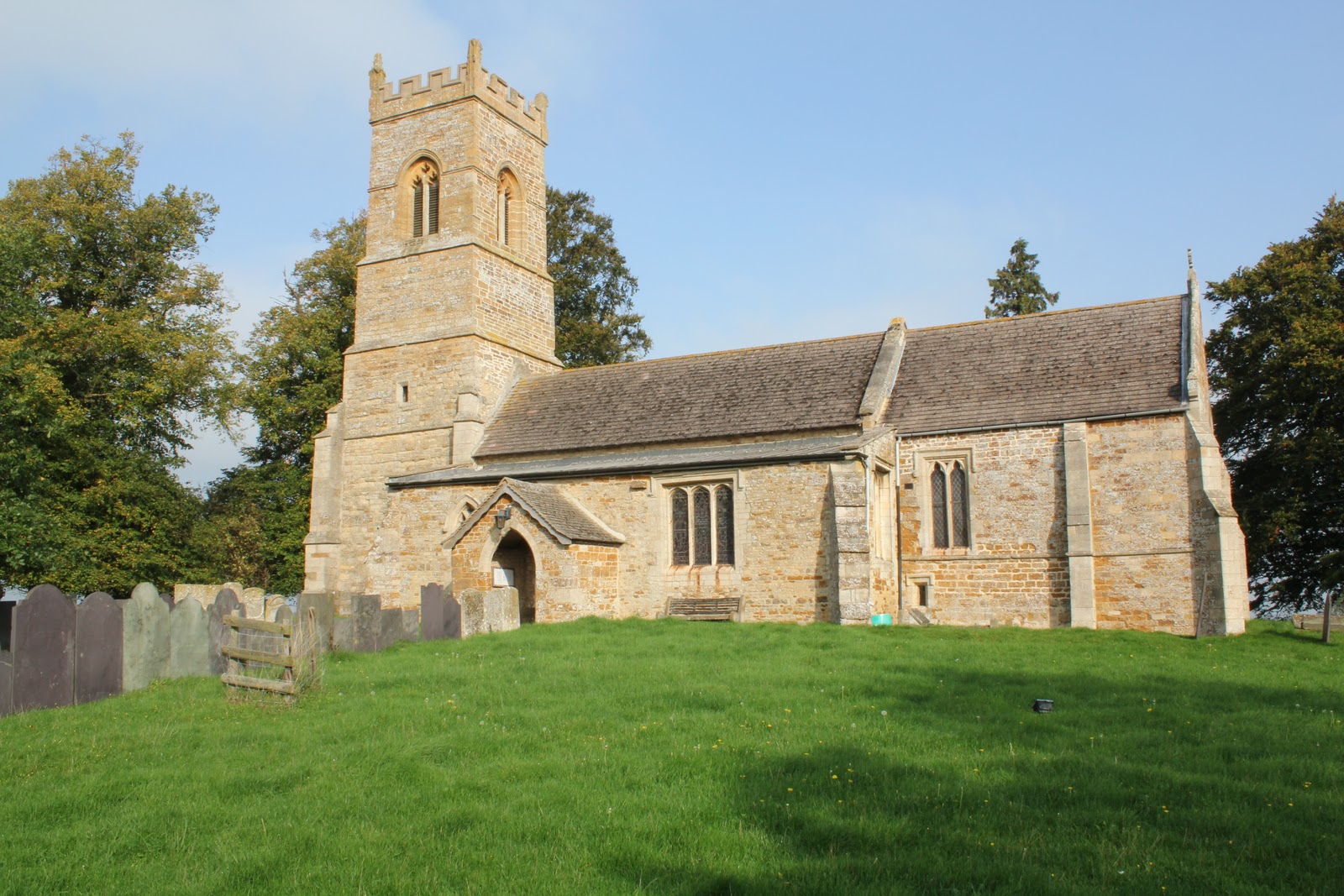 Brampton Valley way: Saint Helen's church Great Oxendon and Rev John Morton