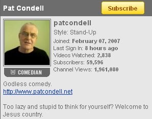 Pleiotropy: Pat Condell: Godless and free