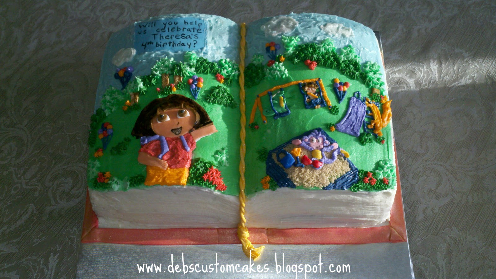 Deb's Custom Cakes: Dora Storybook Cake
