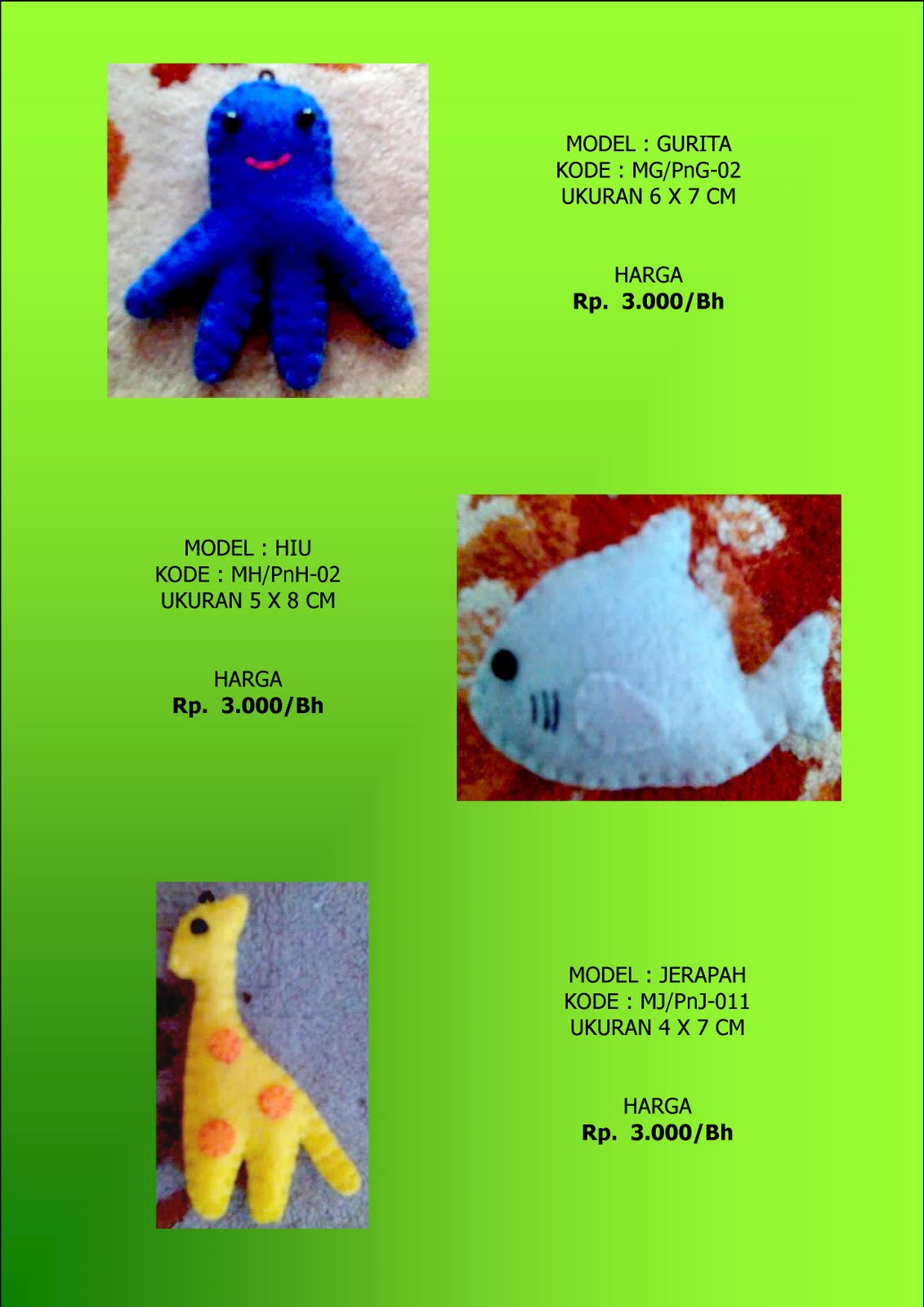 Magnet & Pin Kain Flanel