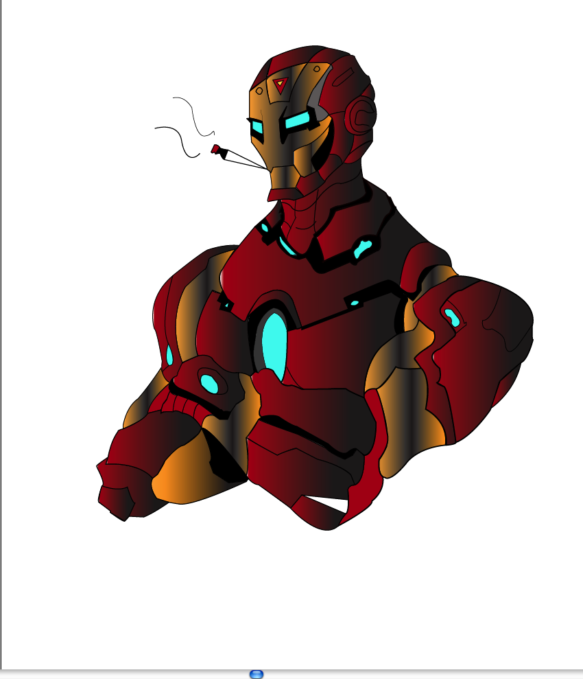 T-Worlds Illustrations: Personal Work: Illustrator Iron Man