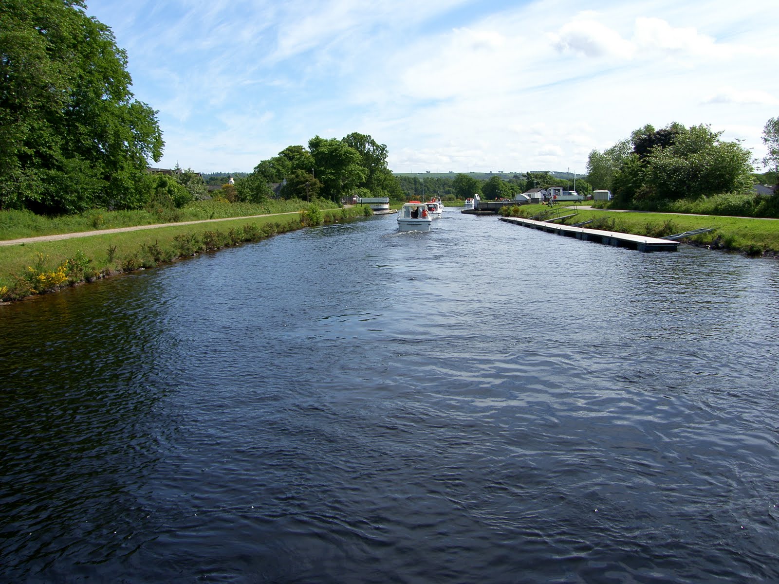 Cottages Scotland: Caledonian Canal leaving Inverness Scotland