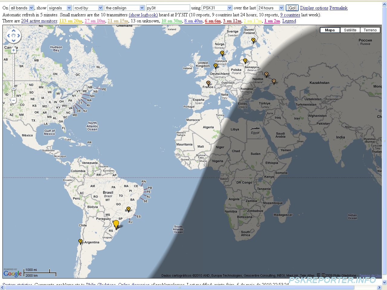 PY3IT: PSK Automatic Propagation Reporter (Relatório de Propagação ...