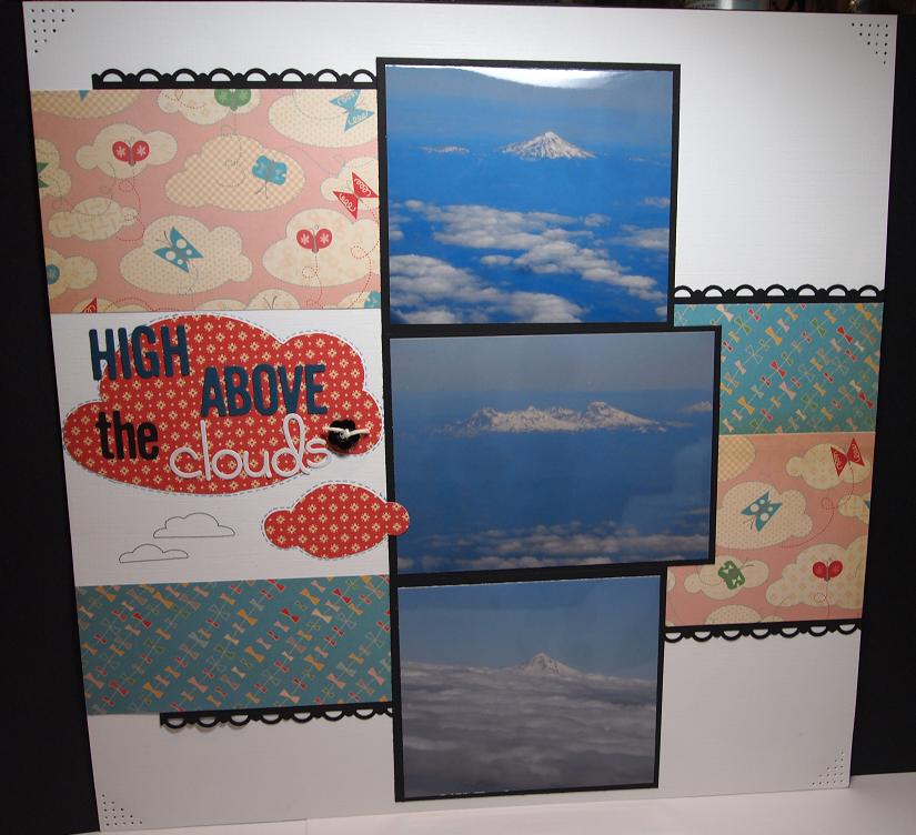 made by EJP: Scrapbook layout - High Above the Clouds