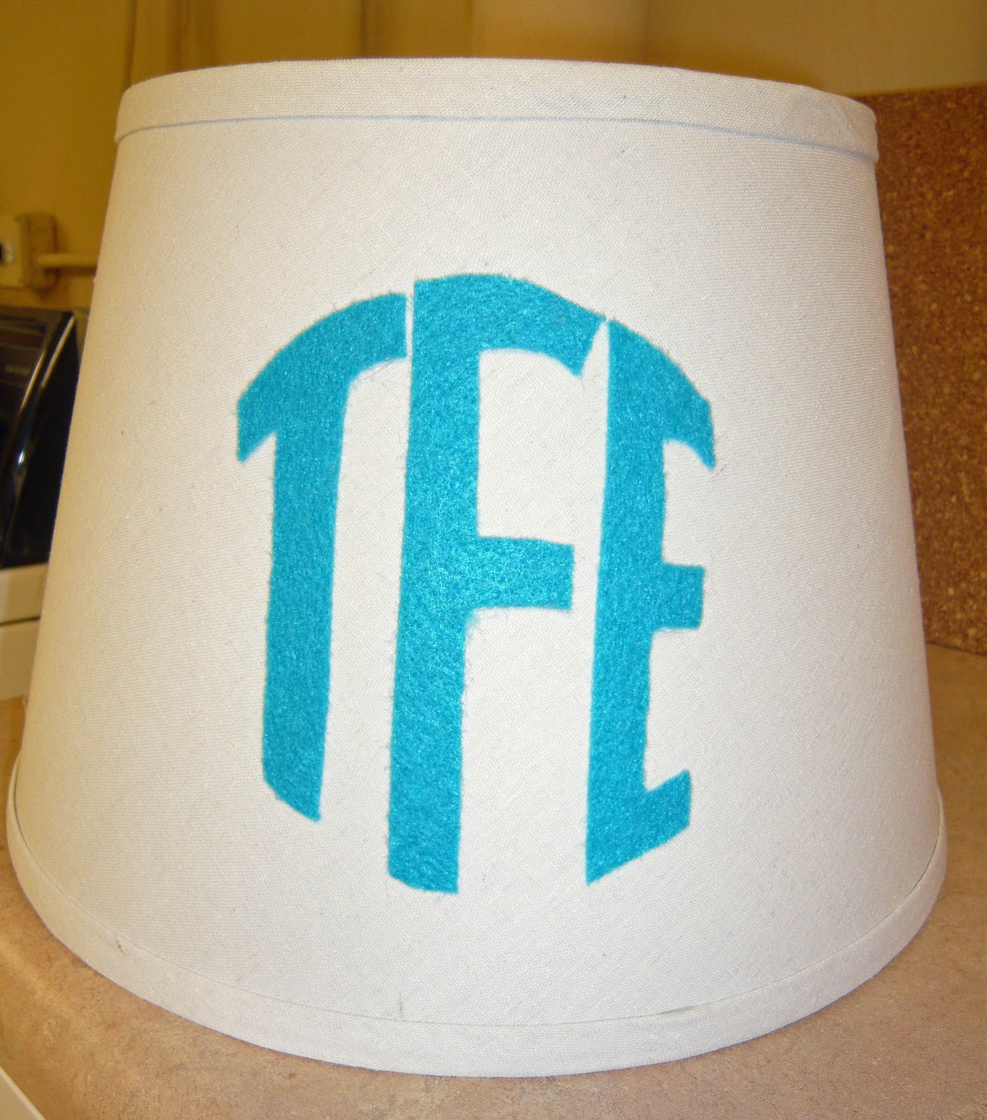 Designing Domesticity: Monogram Lamp Shade