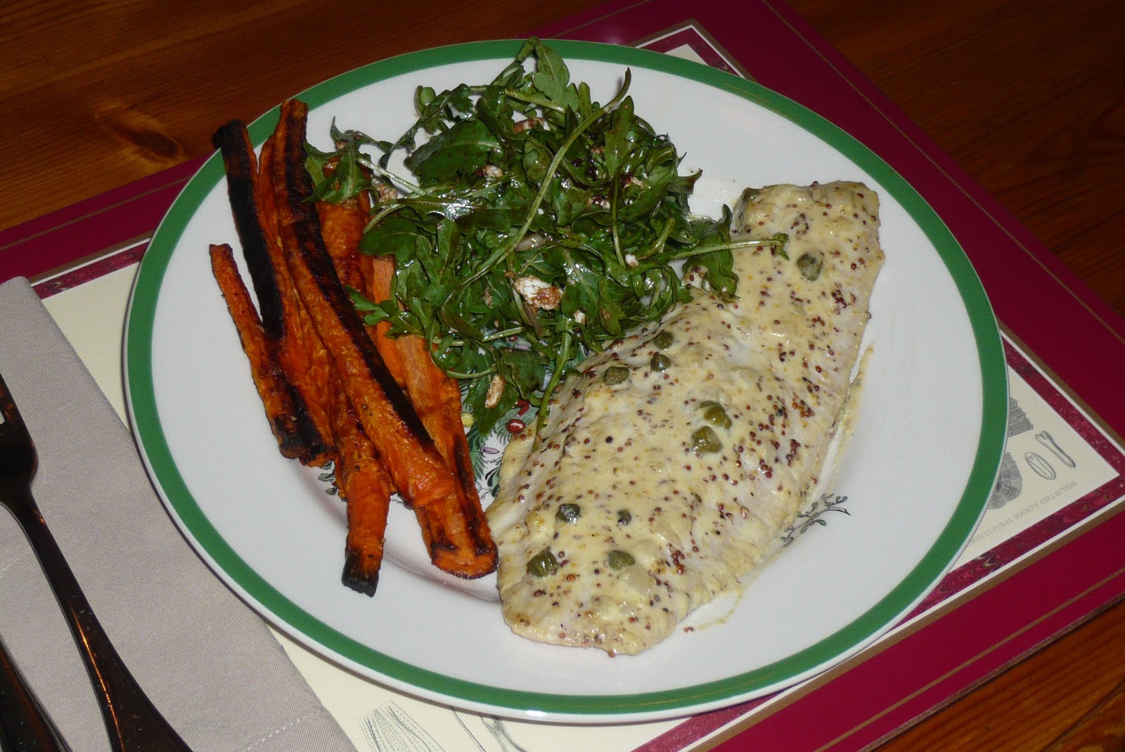 Designing Domesticity: Saturday's Kitchen: Mustard Roasted Fish