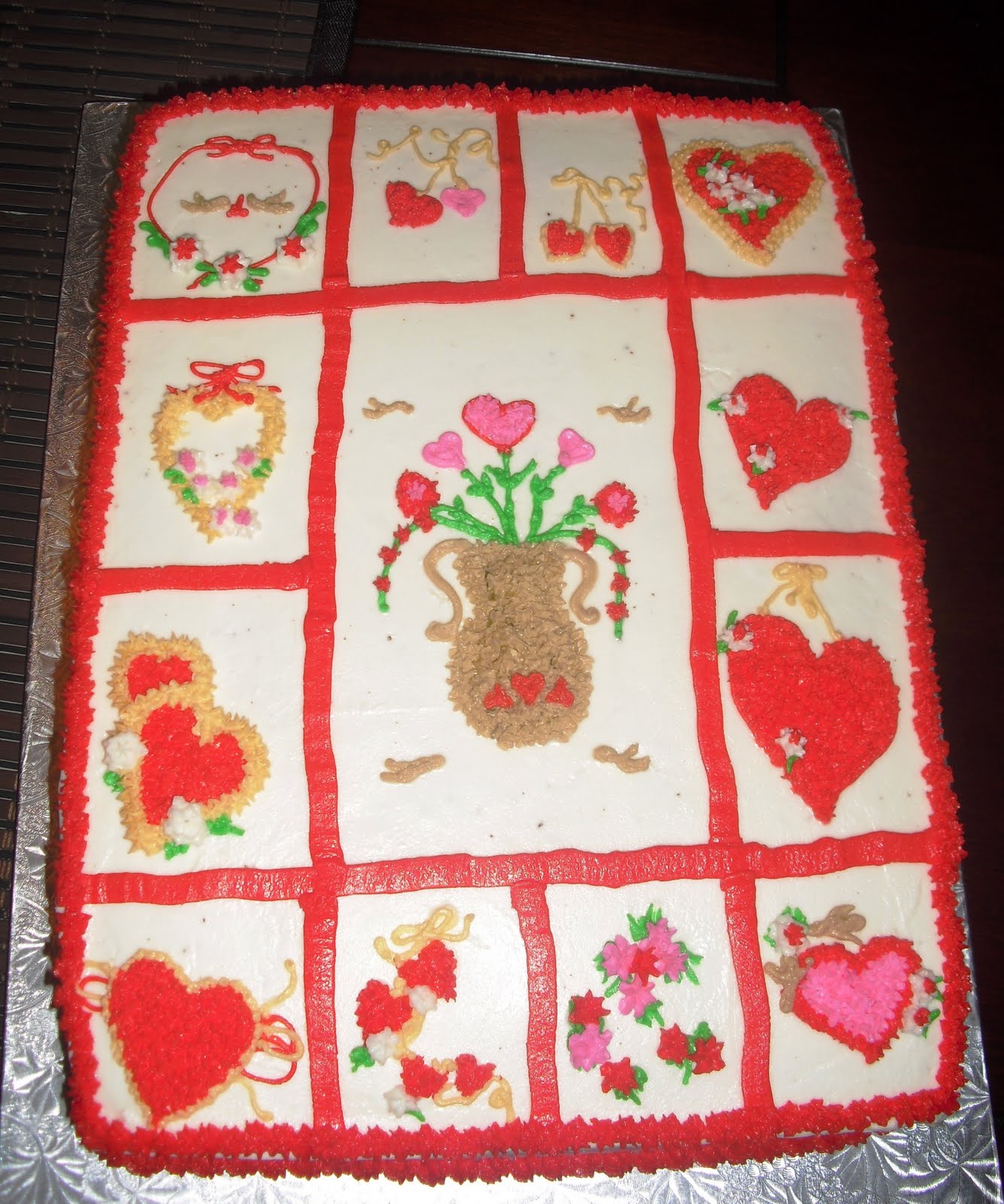 Heather's Cakes: Mary's birthday quilt cake