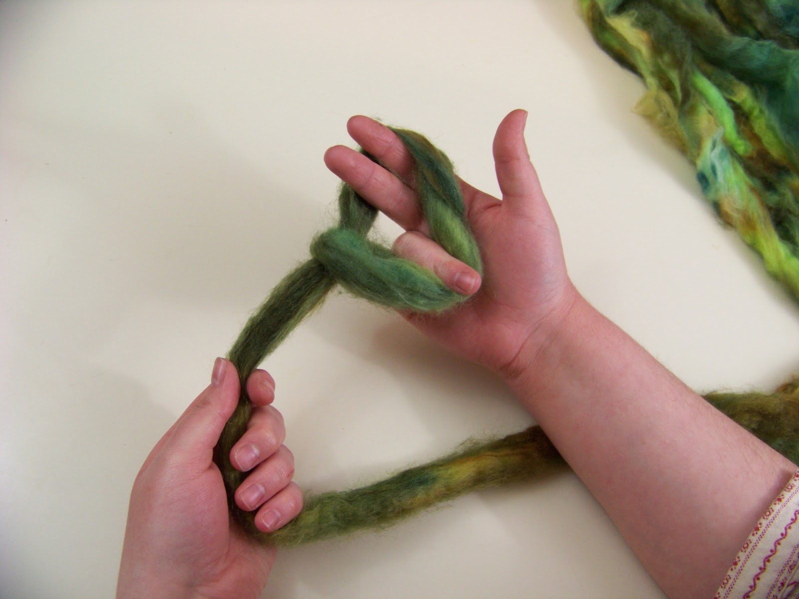 Iron Oak Farm: Storing Roving, Hand Crochet Coil