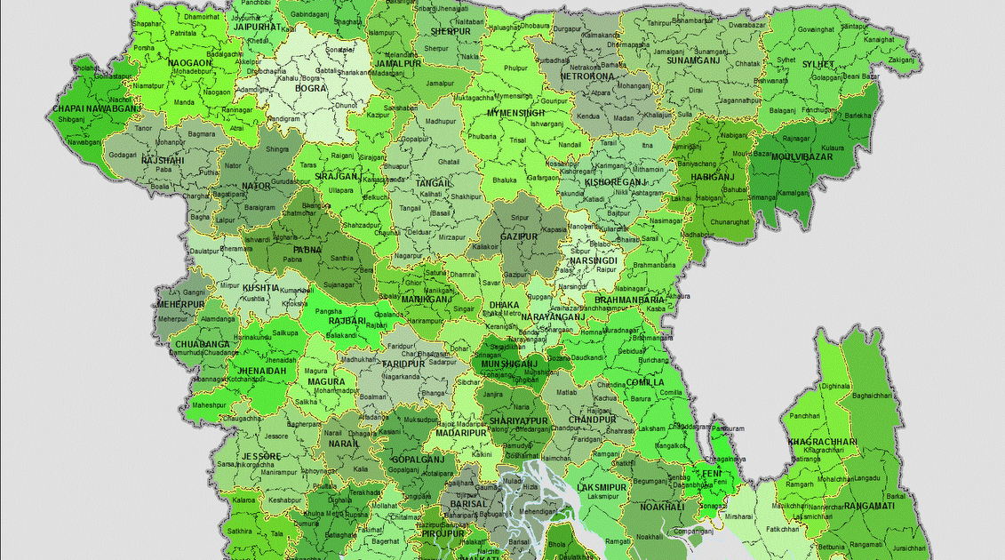 Maps of Bangladesh: Upazila Map of Bangladesh