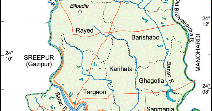 Maps of Bangladesh: Political Map of Kapasia Upazila - Gazipur District