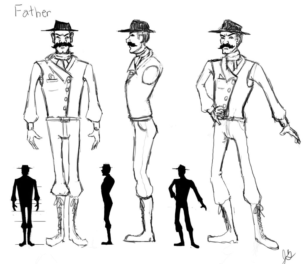 Jennifer Gilliland Art: Senior Project-Father character concepts
