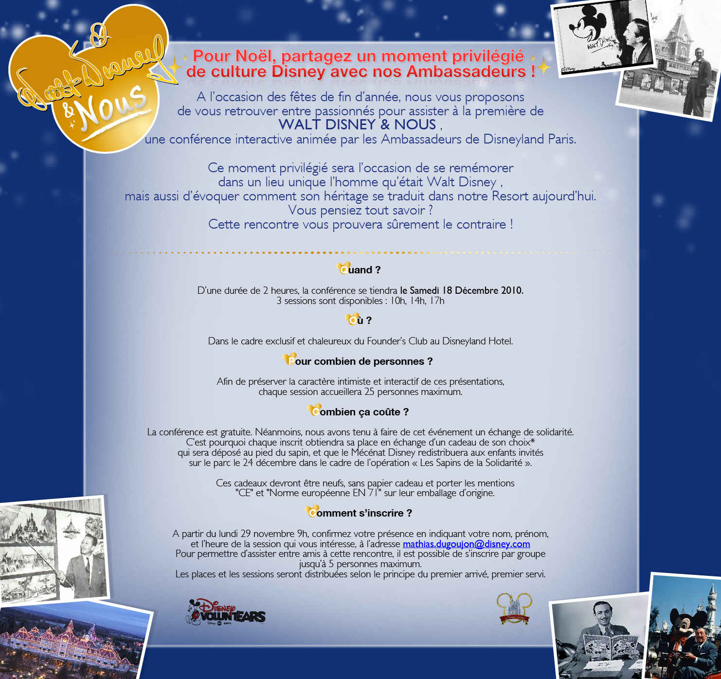 ParcPlaza.net: Conférence Walt Disney & Nous avec les Ambassadeurs ...