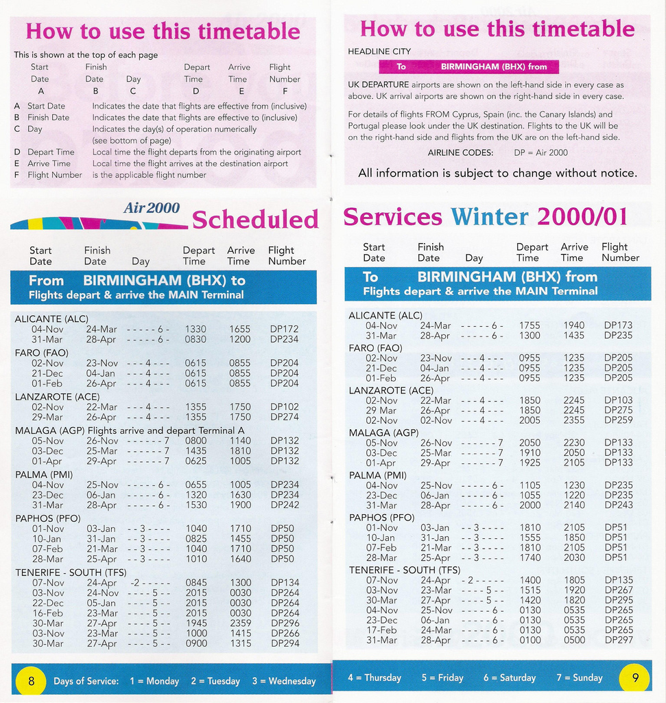 Airline memorabilia: Air 2000 (2001)