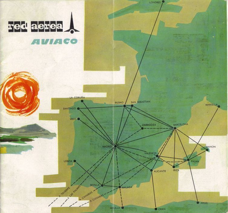 Airline memorabilia: Aviaco (1968)