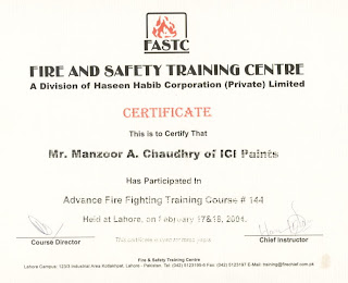 Manzoor Ahmad Chaudhry - HSE Manager: Advance Fire Fighting Course from ...