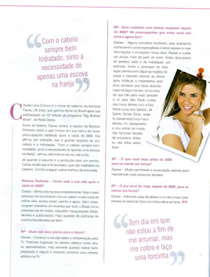 FCO Cláudia Lívia Colucci Diva | RN: Cacau na revista "Perfectta"