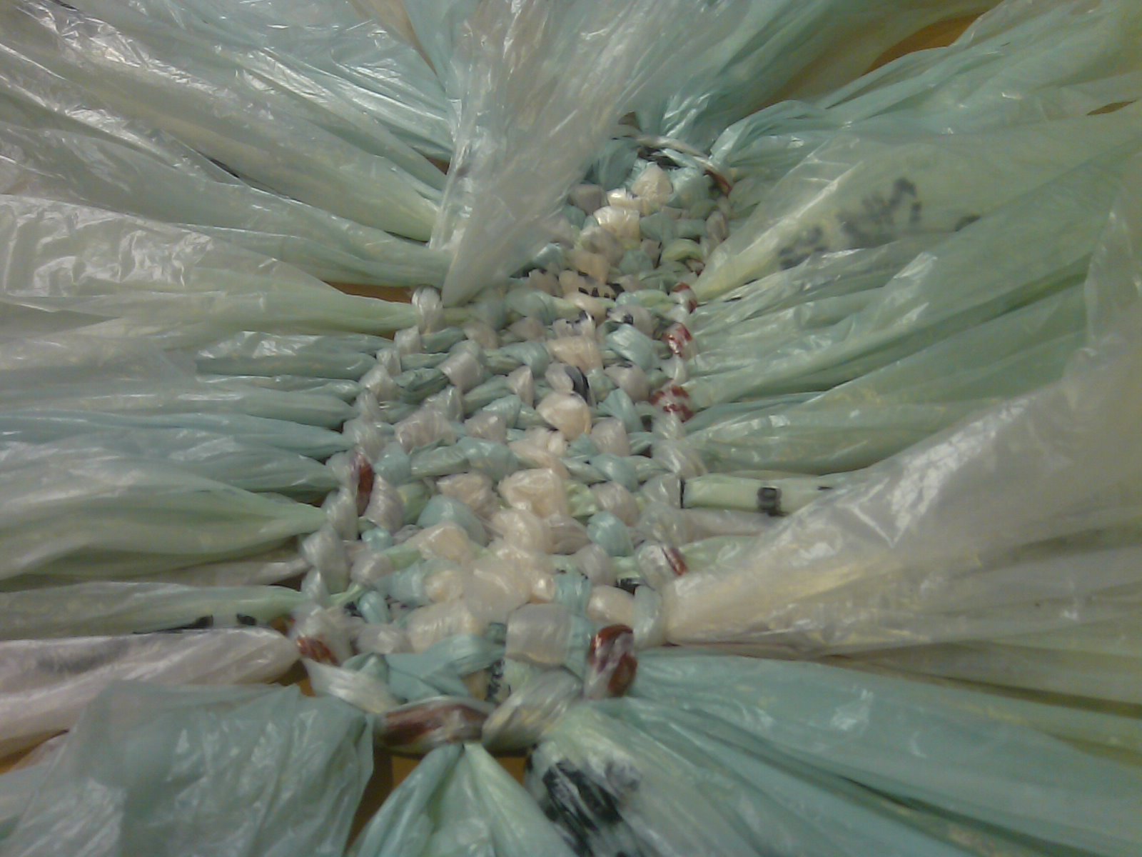 toward sustainability with three kids......: Plastic weaving workshop