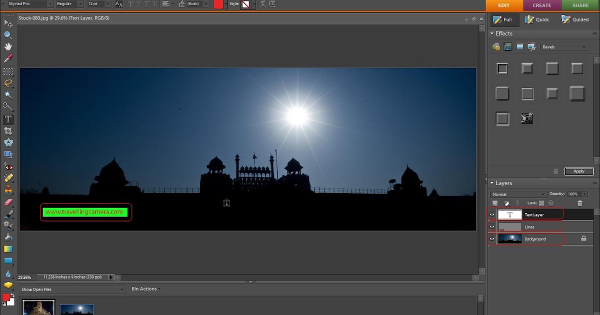 Layers in Adobe Photoshop Elements