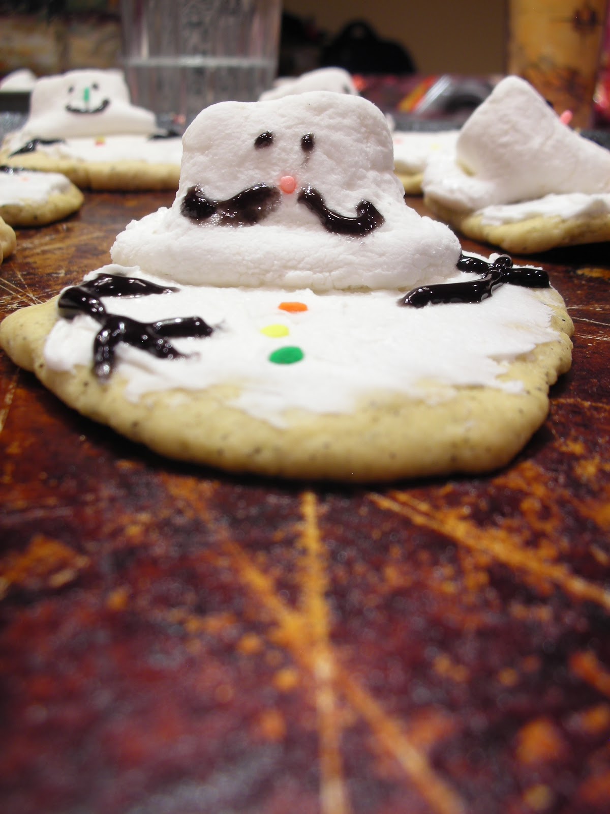 Melting Snowman Cookies (Fail!)