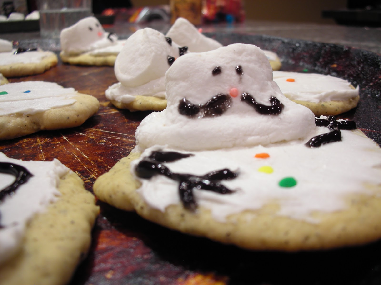 Melting Snowman Cookies (Fail!)