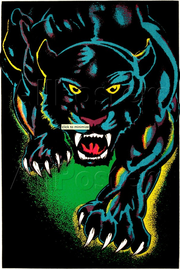 MAGNETO: black light wizard poster