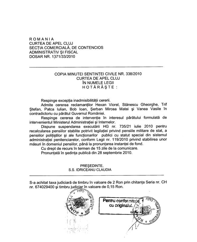 BUZAU - SINDICATUL CADRELOR MILITARE DISPONIBILIZATE: MODEL DE ...