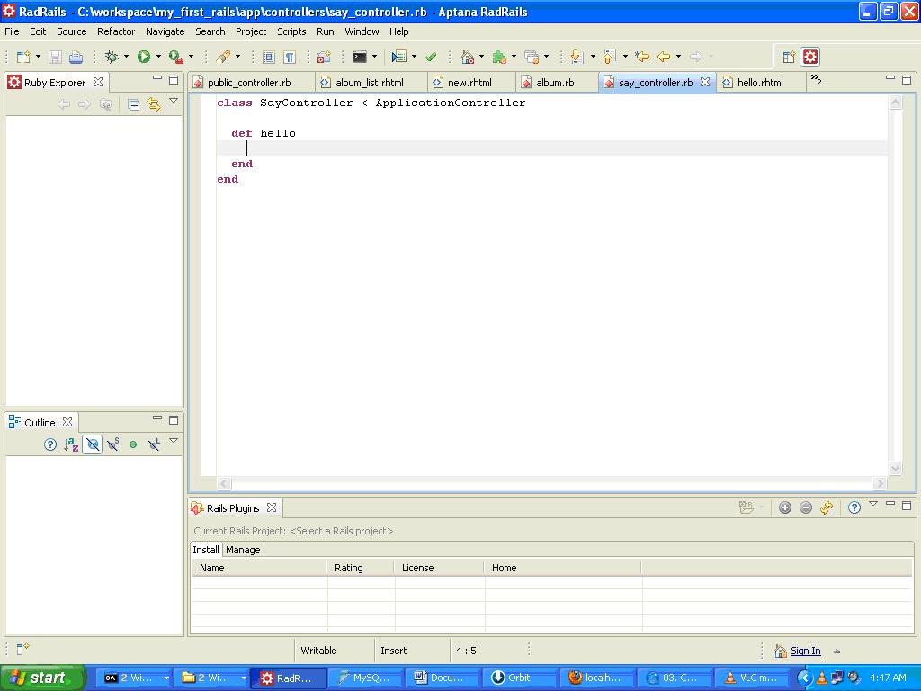 ManMohan's blog: Ruby on Rails – get started