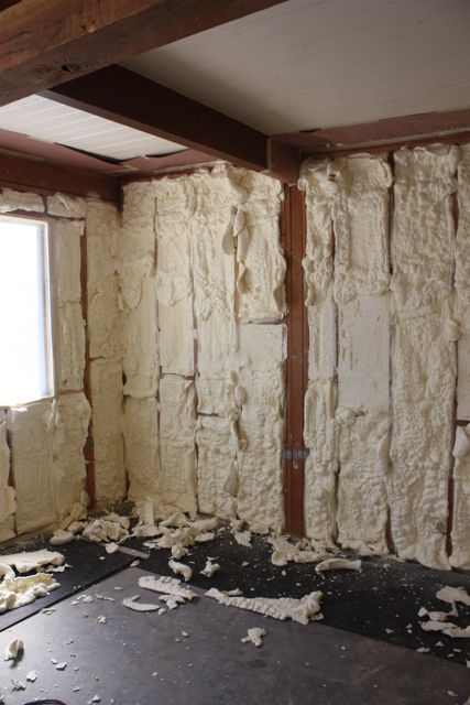Mid Century Green Remodel: Soy Based Spray Foam Insulation