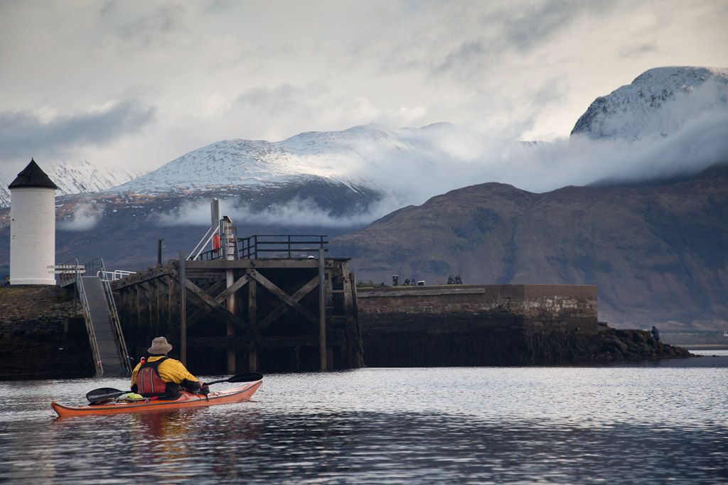 Sea kayaking with seakayakphoto.com: Ben Nevis and Corpach Pier.