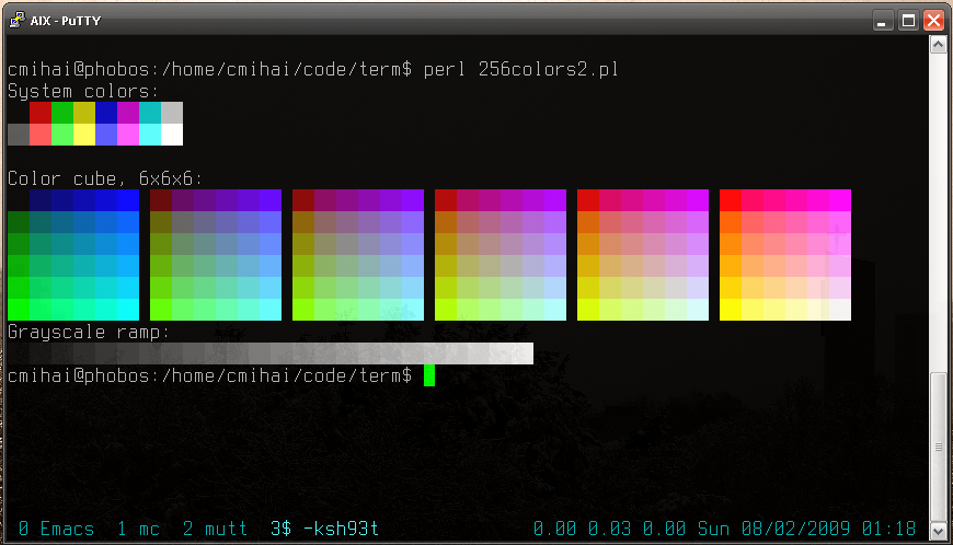 Cloud Architecture and Technology Blog: UNIX colors and tools
