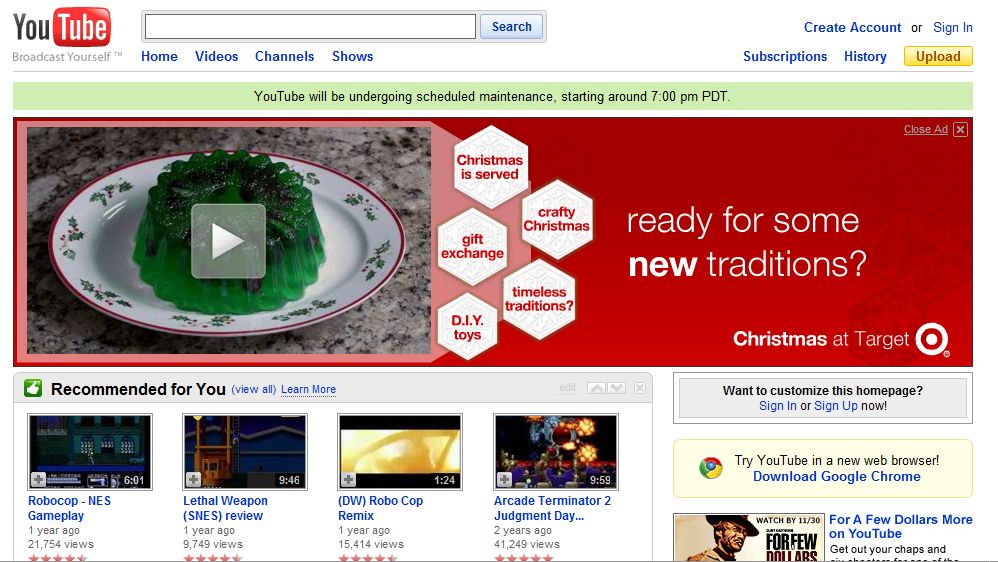 Lloyd Roberson's Design Journal: Evolution of Youtube 11-30-09